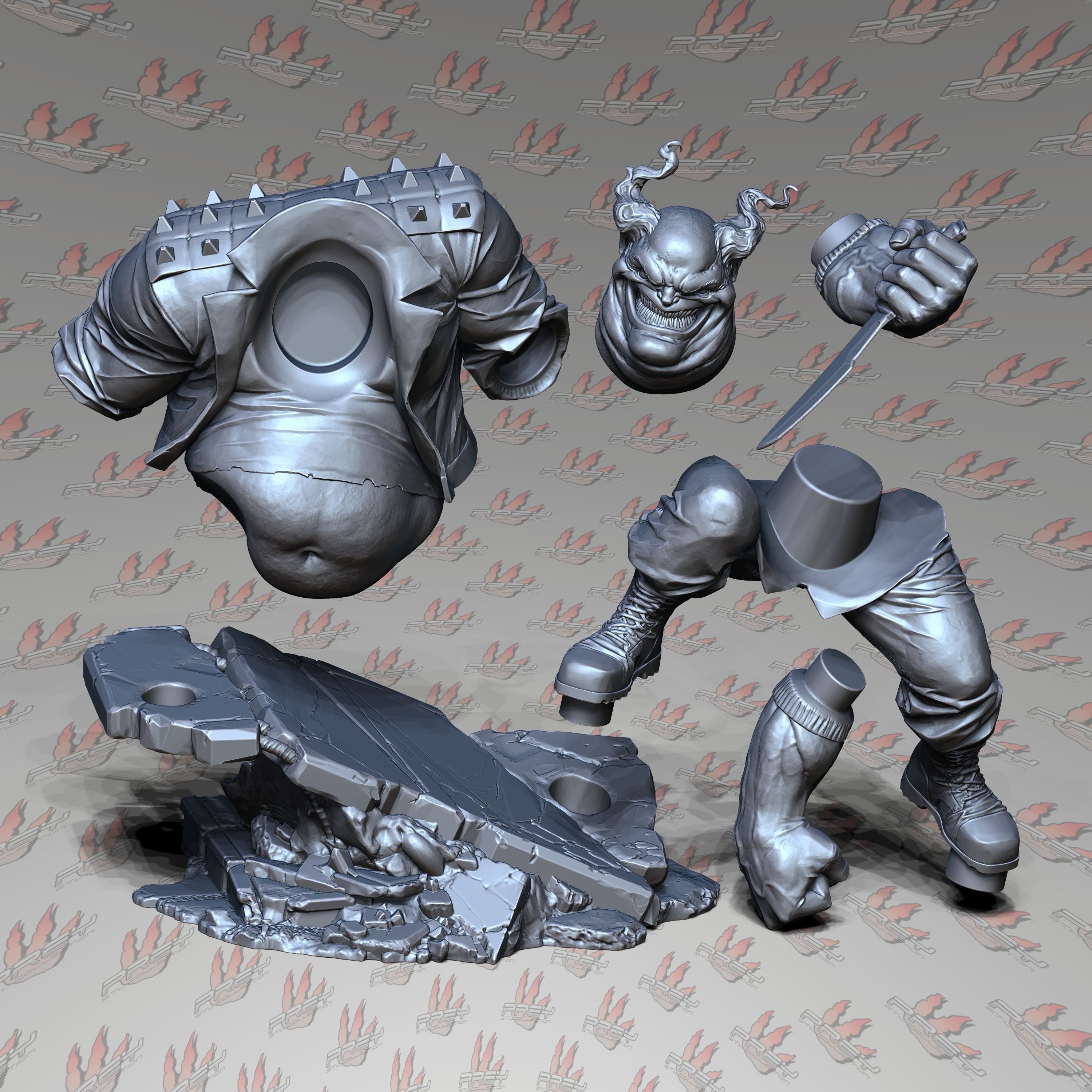 Hell Clown 1-10 3D model 3D printable | CGTrader