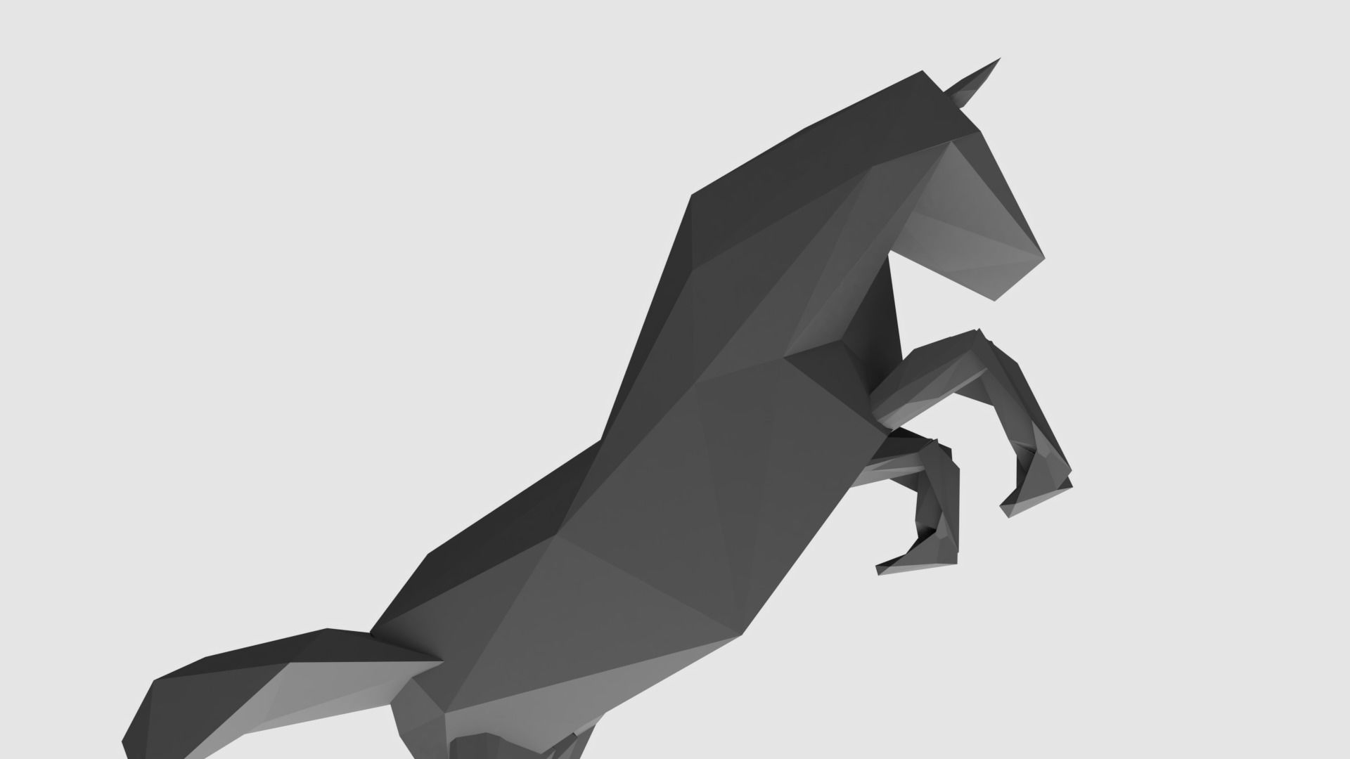 low poly horse 3d model polygonal 3D model | CGTrader