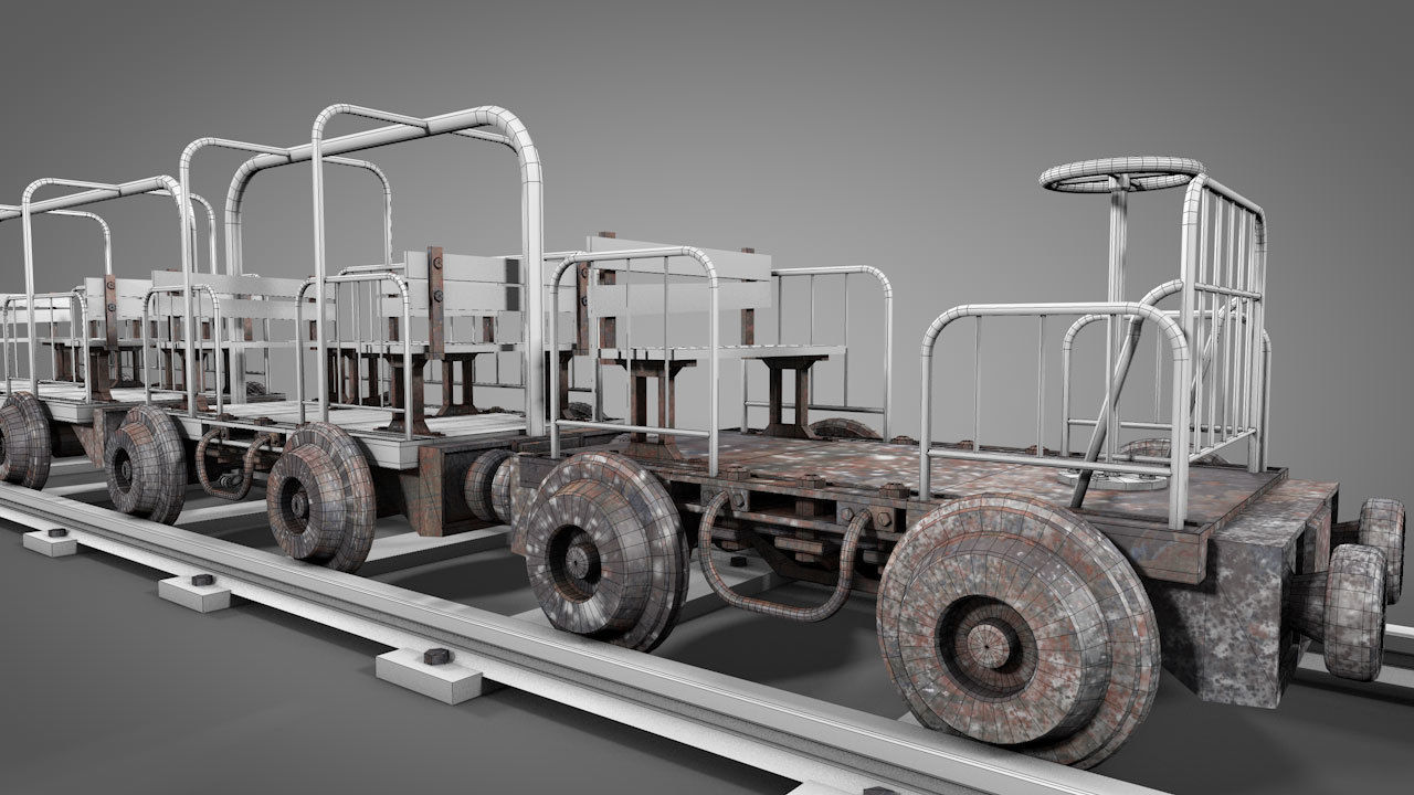 Old mine Worker Carrier 3D model | CGTrader