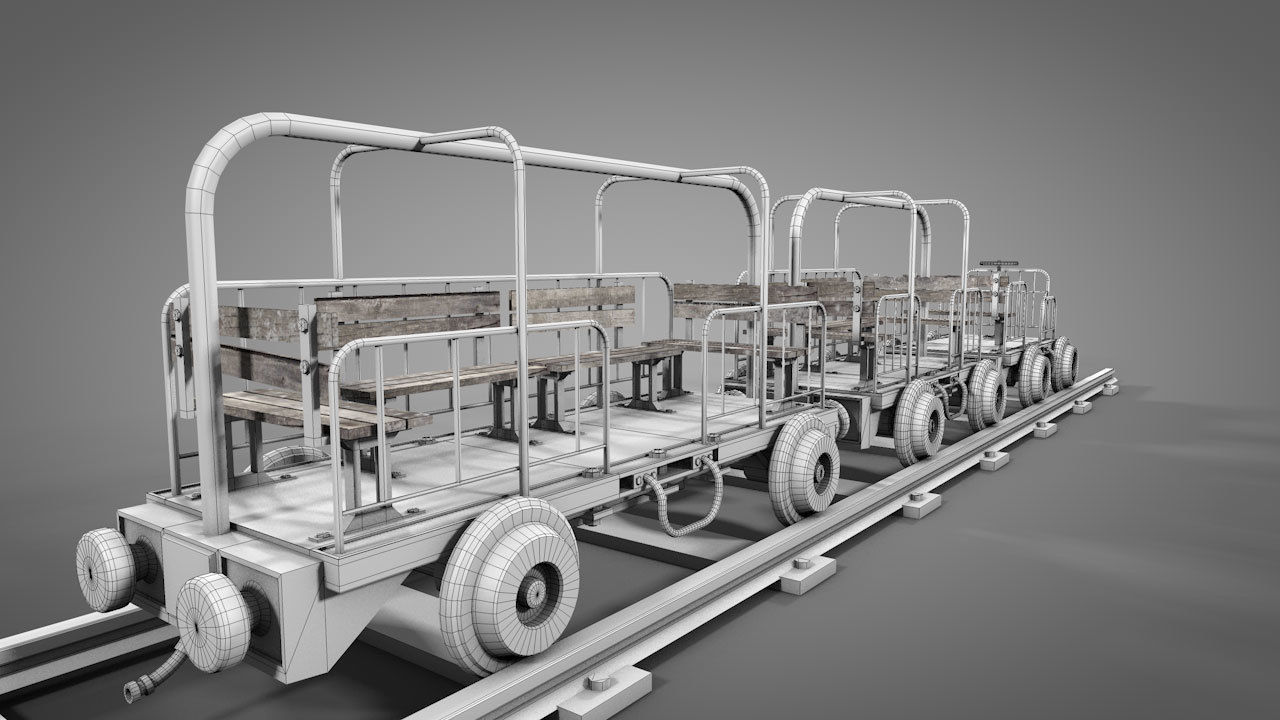Old mine Worker Carrier 3D model | CGTrader