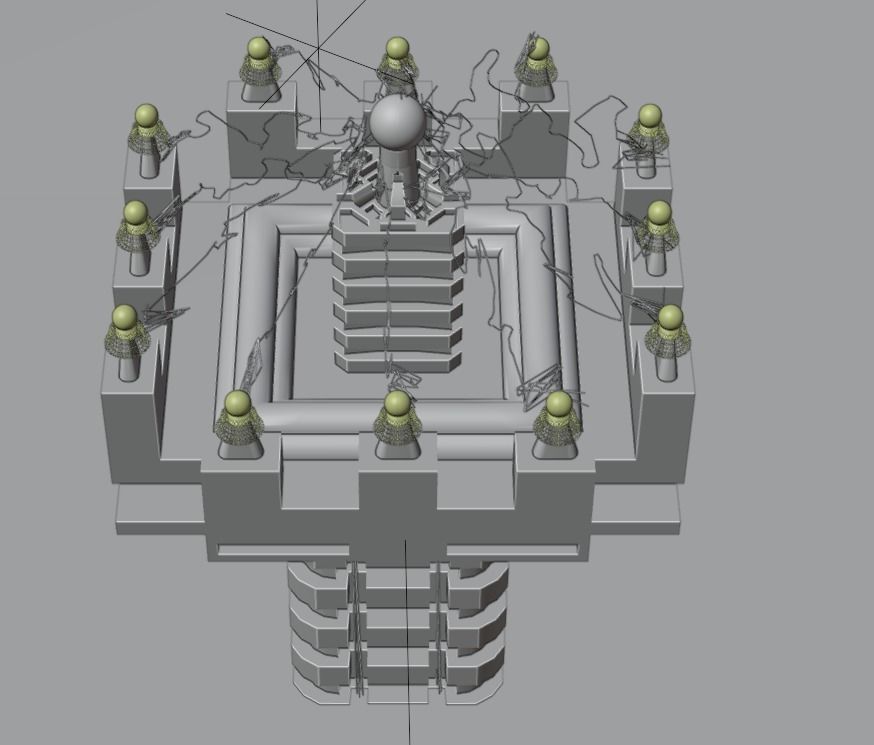 Scifi Tower with lightning custom tesla coil 3D model animated | CGTrader