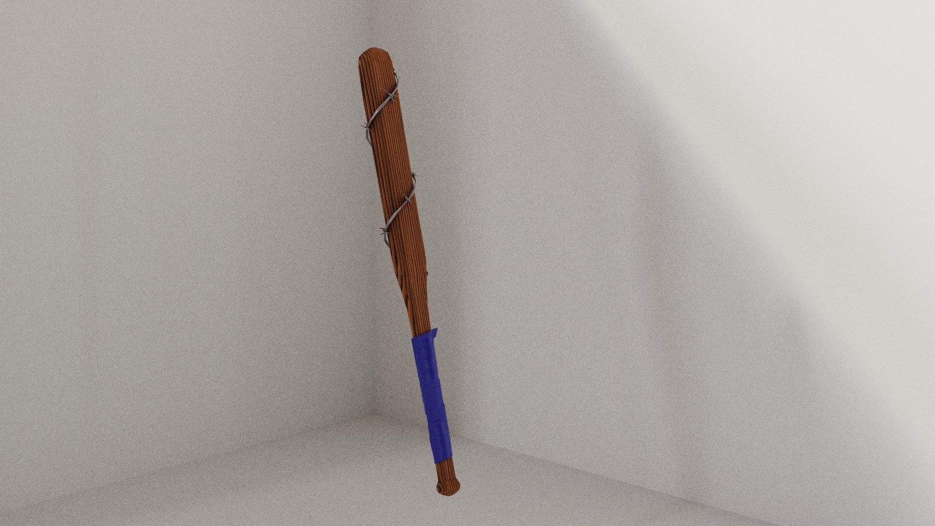 Baseball bat with barbed wire free 3D model | CGTrader