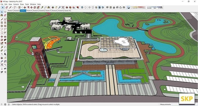 Sketchup Landscape Park 147 3D model | CGTrader