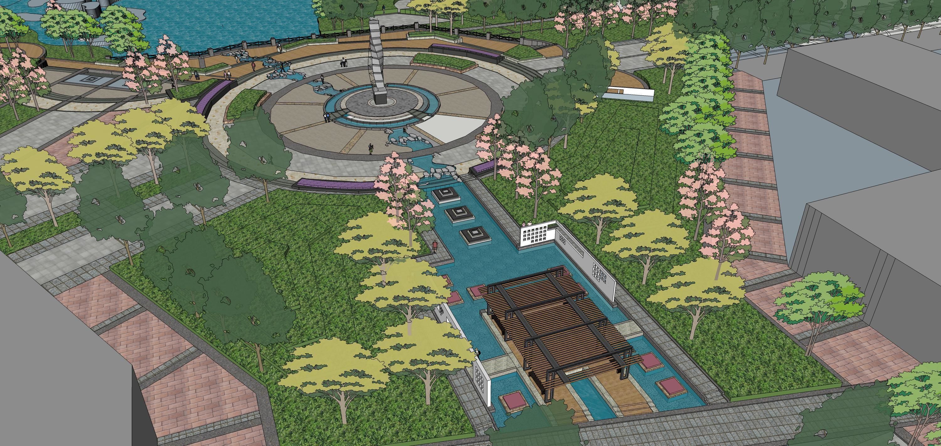 Sketchup Landscape Park 180 3D model | CGTrader