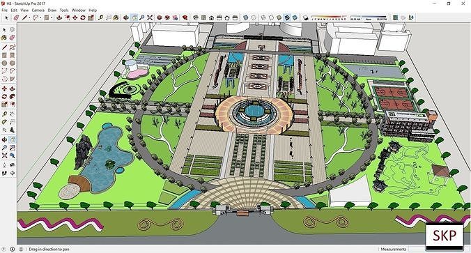 Sketchup Landscape Park H8 3D model | CGTrader