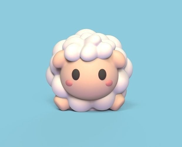 Round Sheep 3D model 3D printable | CGTrader