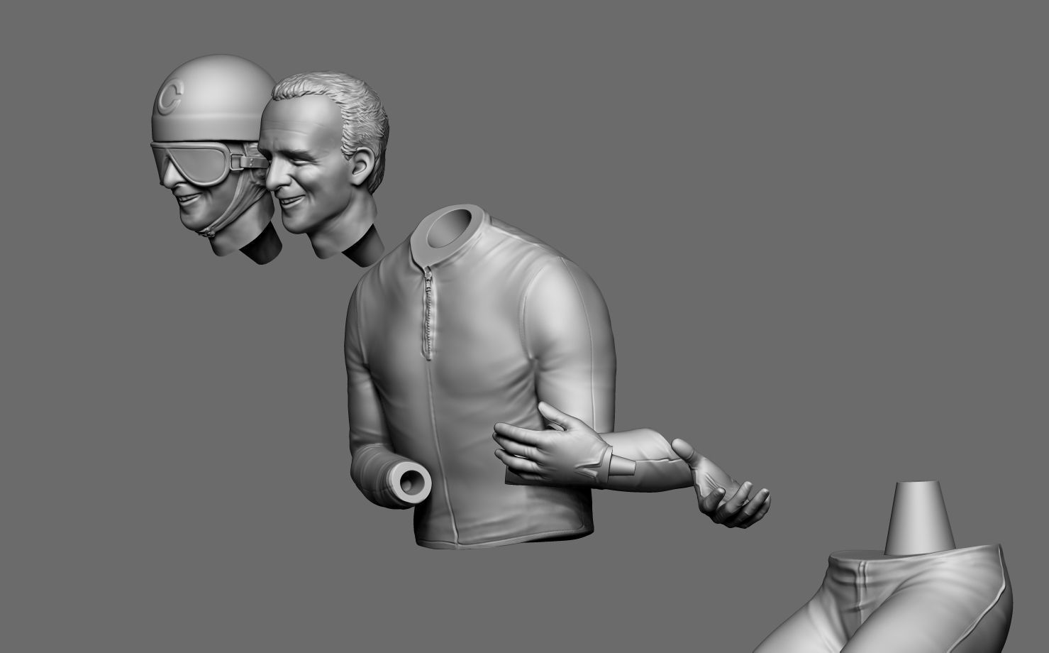 Walter Zeller motorcyclist 3D model 3D printable | CGTrader