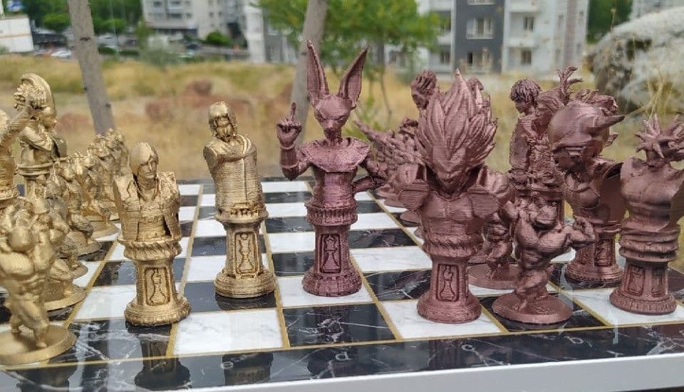 Anime Characters Chess Set- Popular Anime Characters Chess Set 3D model ...