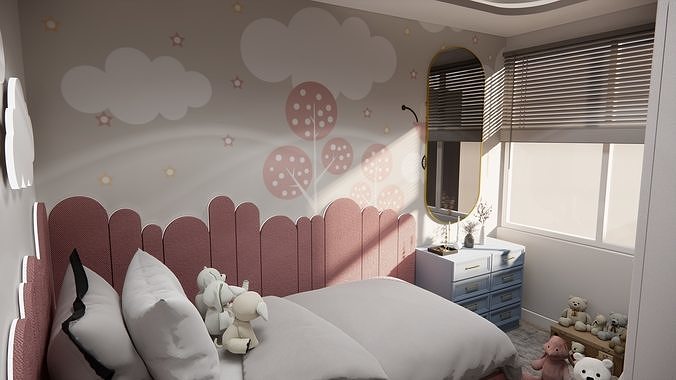 GIRL BEDROOM SKETCHUP 2020 3D model | CGTrader