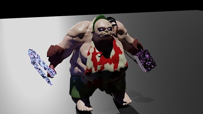 pudge fan artwork model 3D model | CGTrader