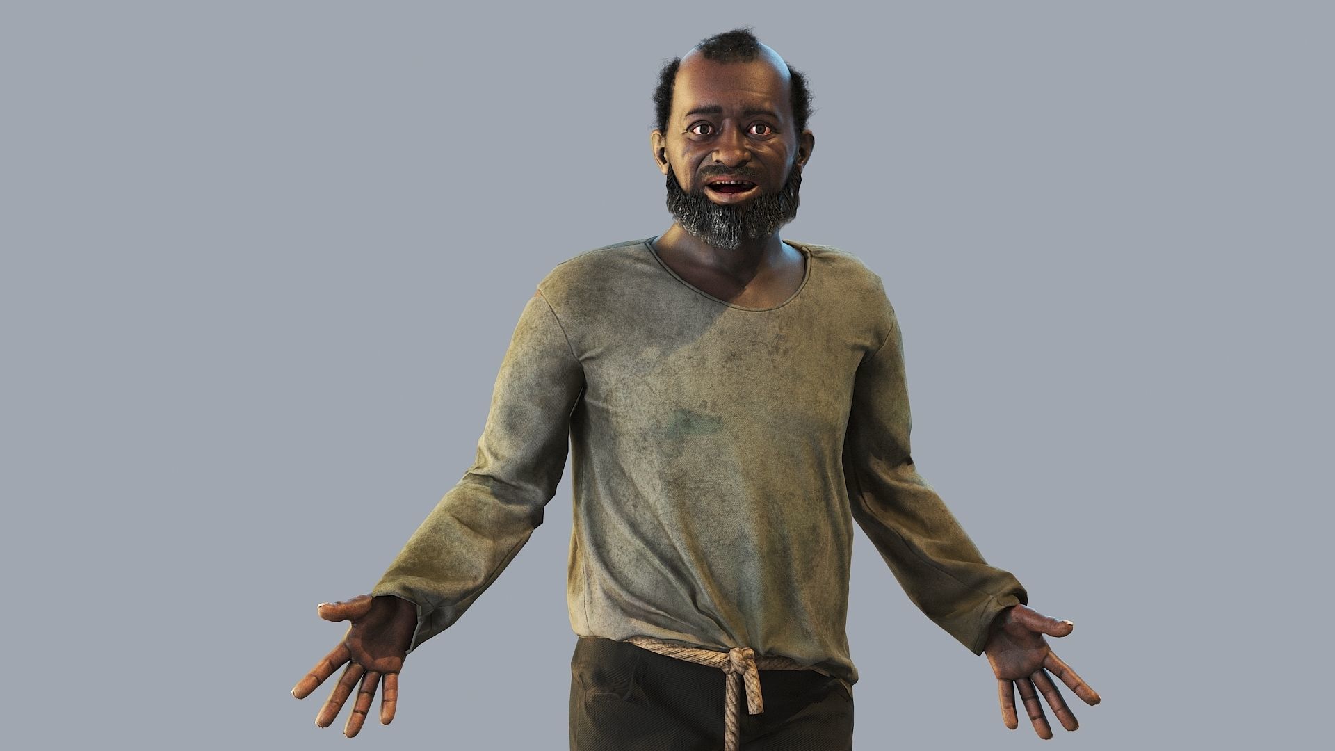 3D model Homeless person Steeve VR / AR / low-poly | CGTrader