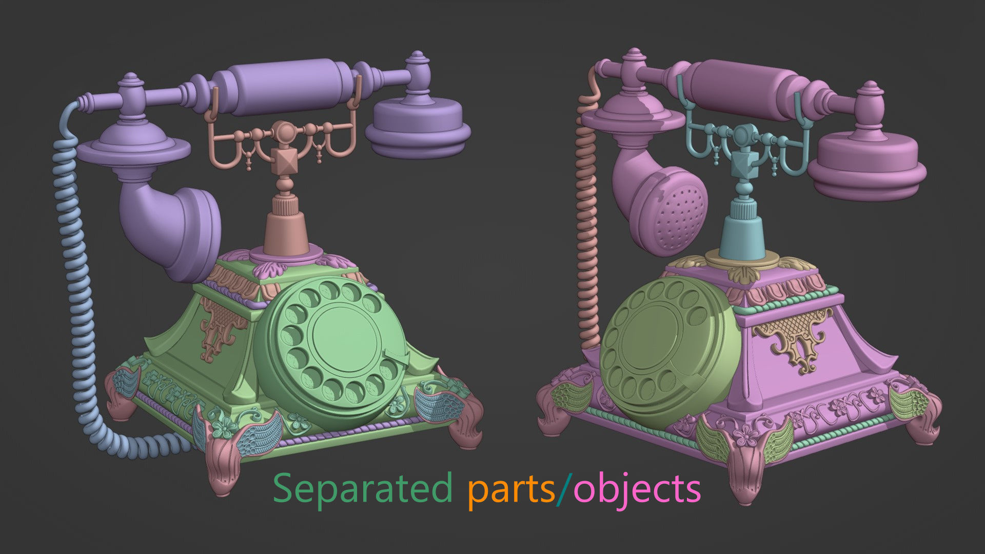 Retro Rotary Phone 3D model | CGTrader