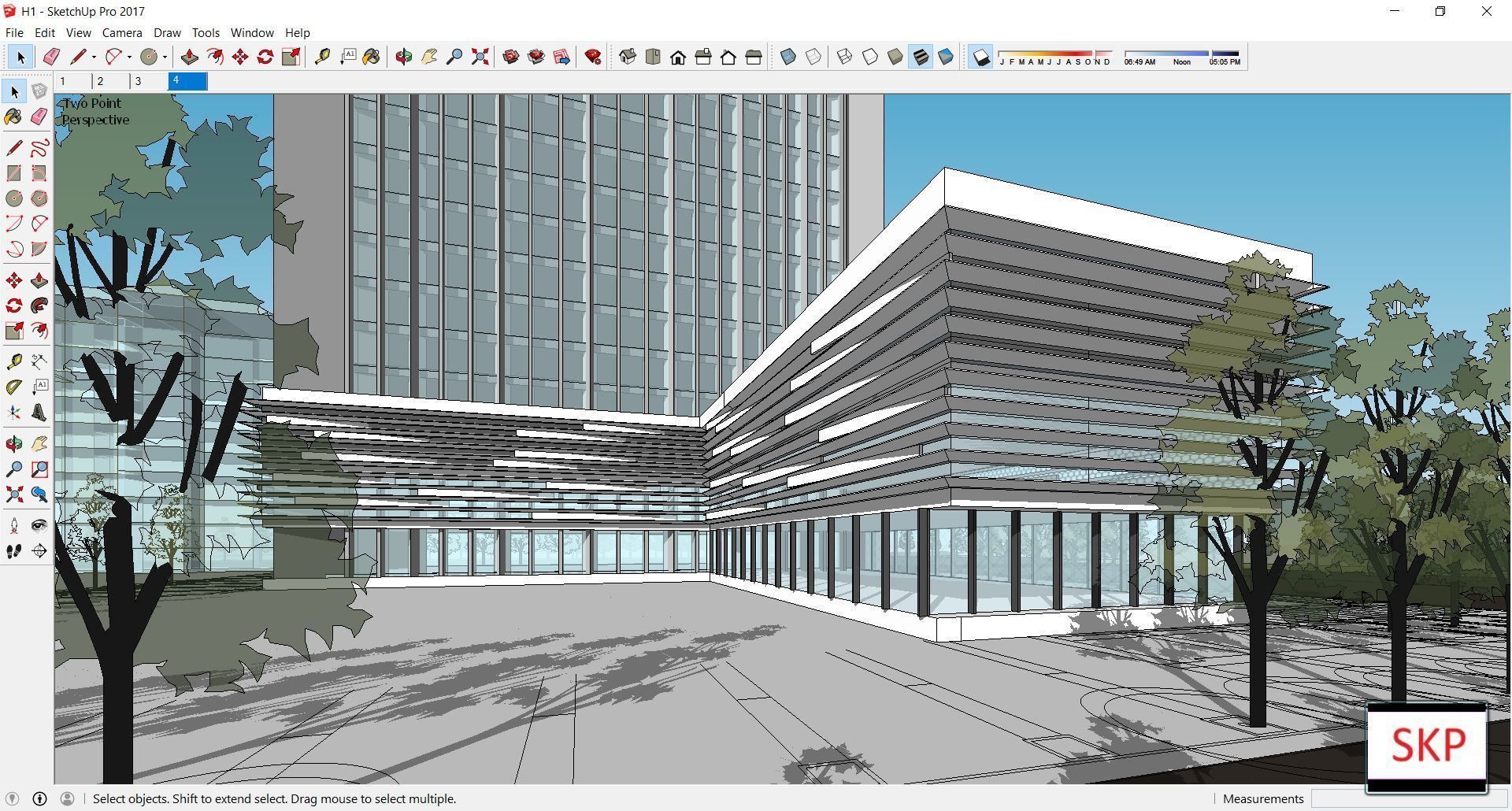 Sketchup Office building H1 3D model | CGTrader
