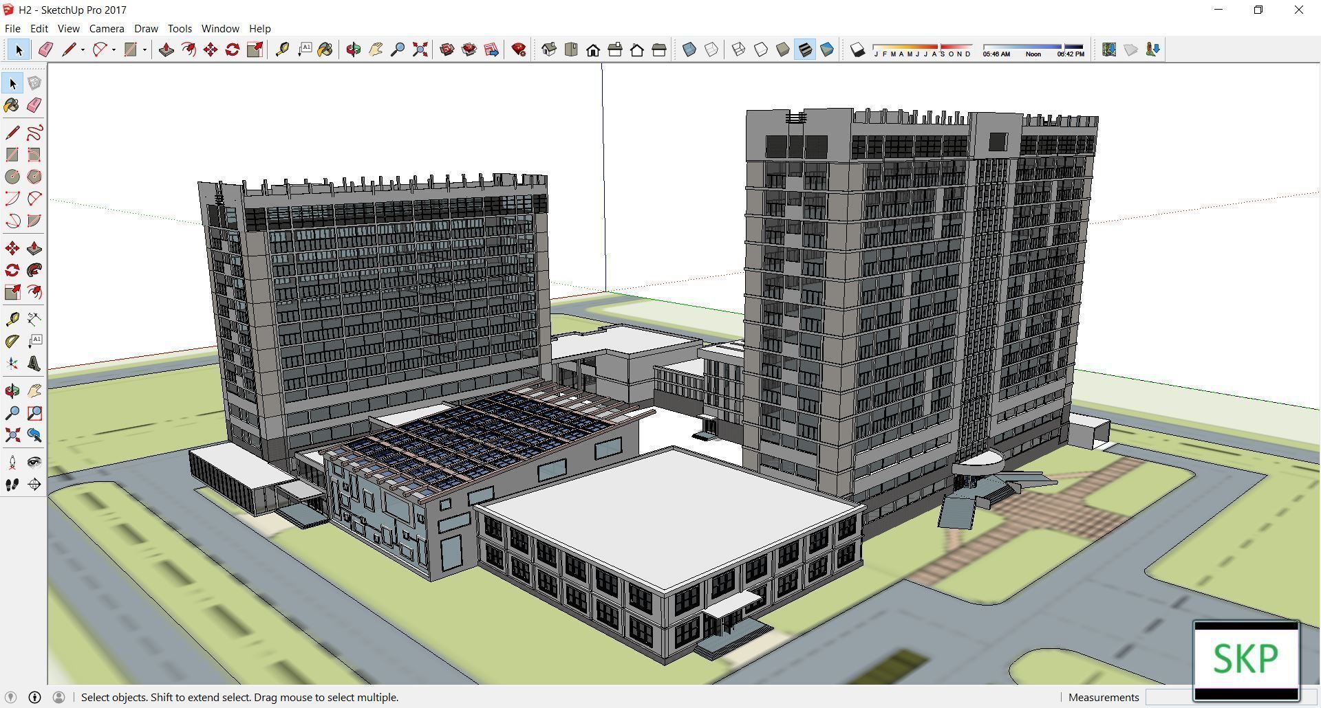 Sketchup Office building H2 3D model | CGTrader