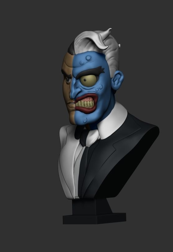 two faces batman animated series 3D model 3D printable | CGTrader
