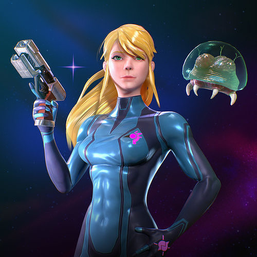 3D model Zero Suit Samus VR / AR / low-poly | CGTrader