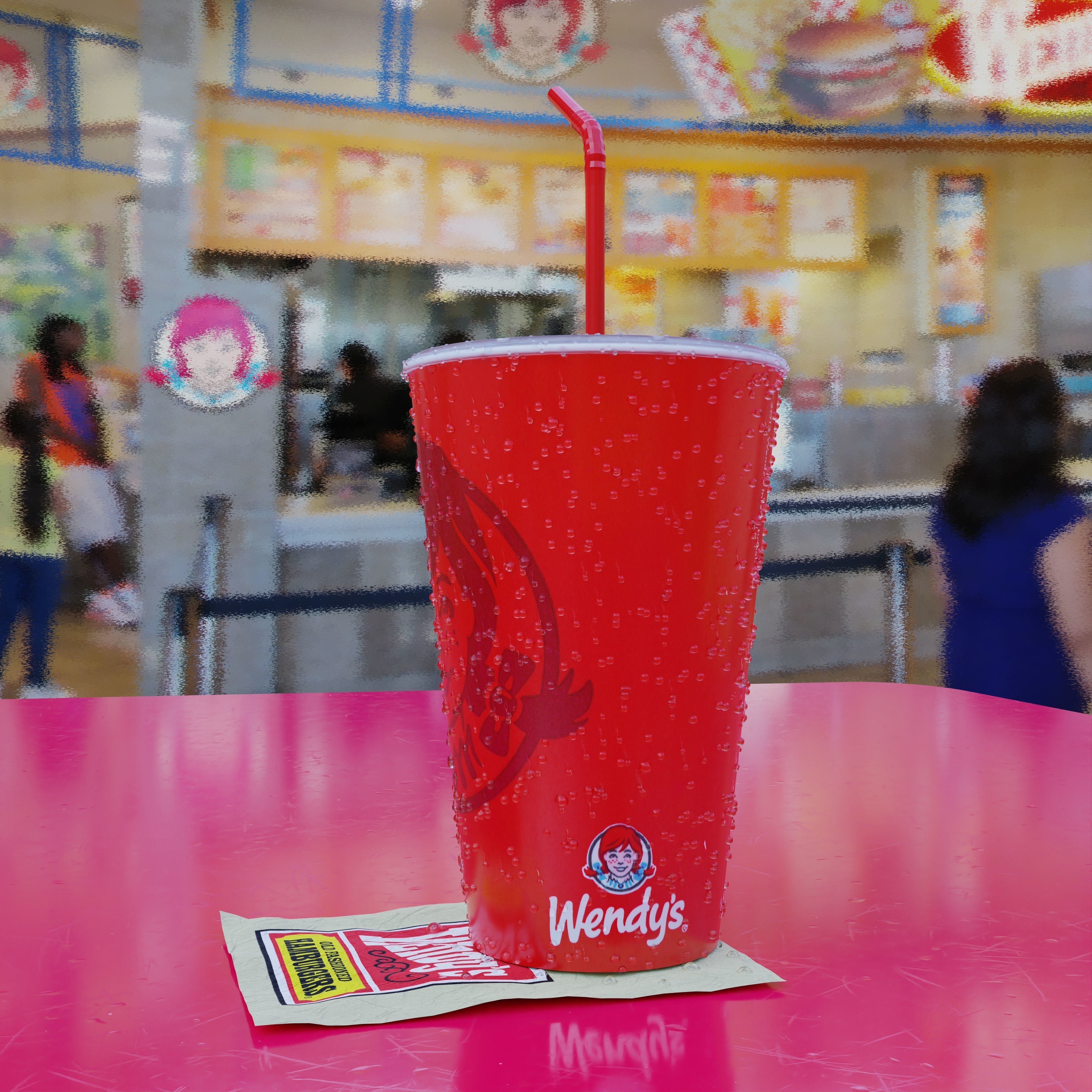 3D model Wendys Cup Photorealistic PBR VR / AR / low-poly | CGTrader