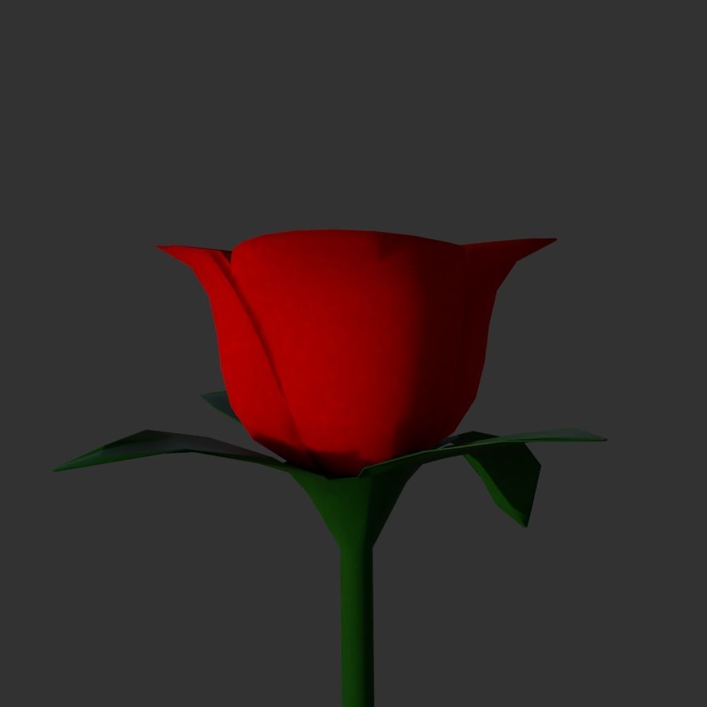 Rose flower low poly free VR / AR / low-poly 3D model | CGTrader