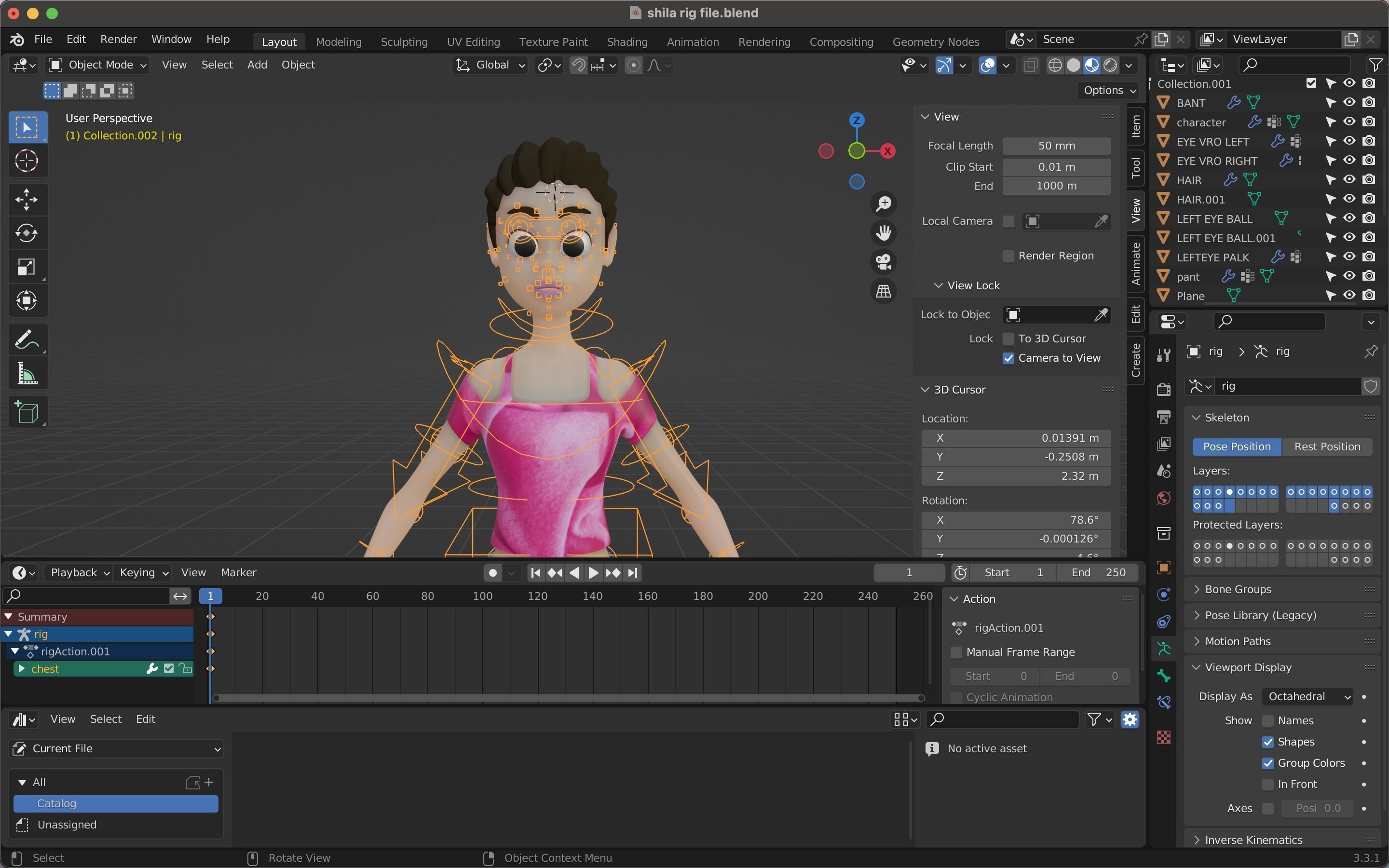 SHILA Cartoon 3d model 3D model animated rigged | CGTrader