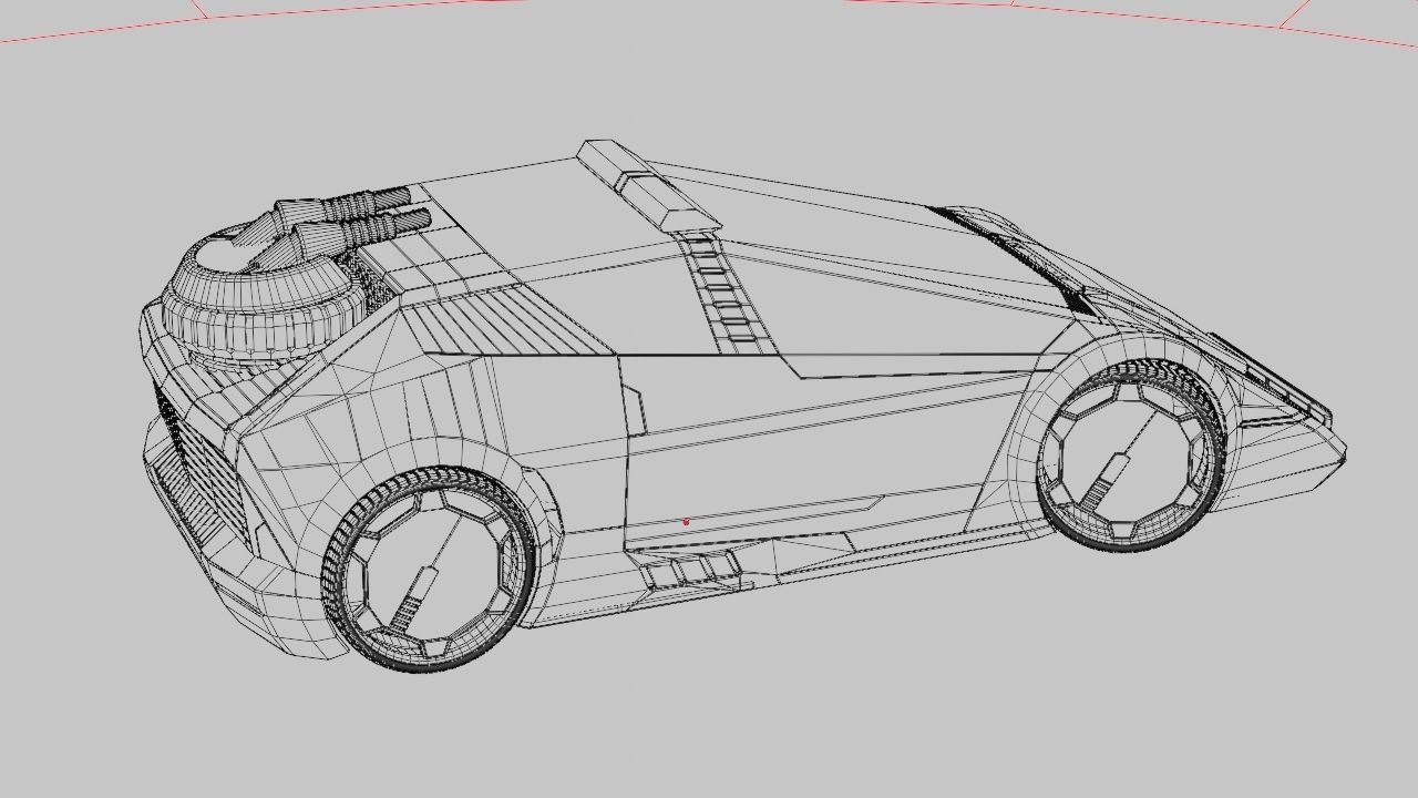 sci-fi Police car 3D model | CGTrader