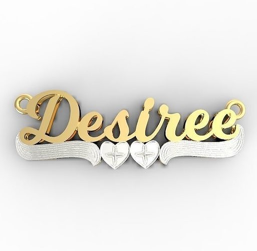 Desiree name plate 3D model 3D printable | CGTrader