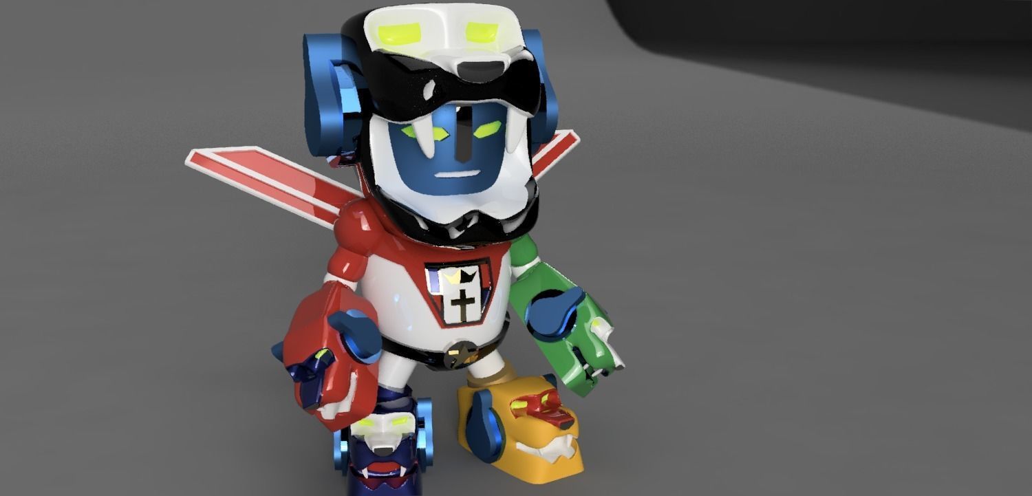 Mini - Voltron mecha figures 3D print model 3D print model free 3D ...
