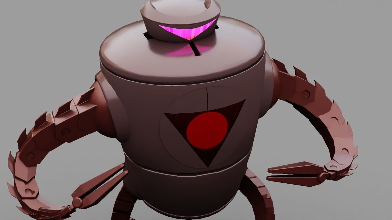 PIXAR VILLAIN ROBOT rigged - animated character 3D model animated ...
