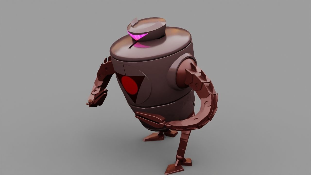 PIXAR VILLAIN ROBOT rigged - animated character 3D model animated ...