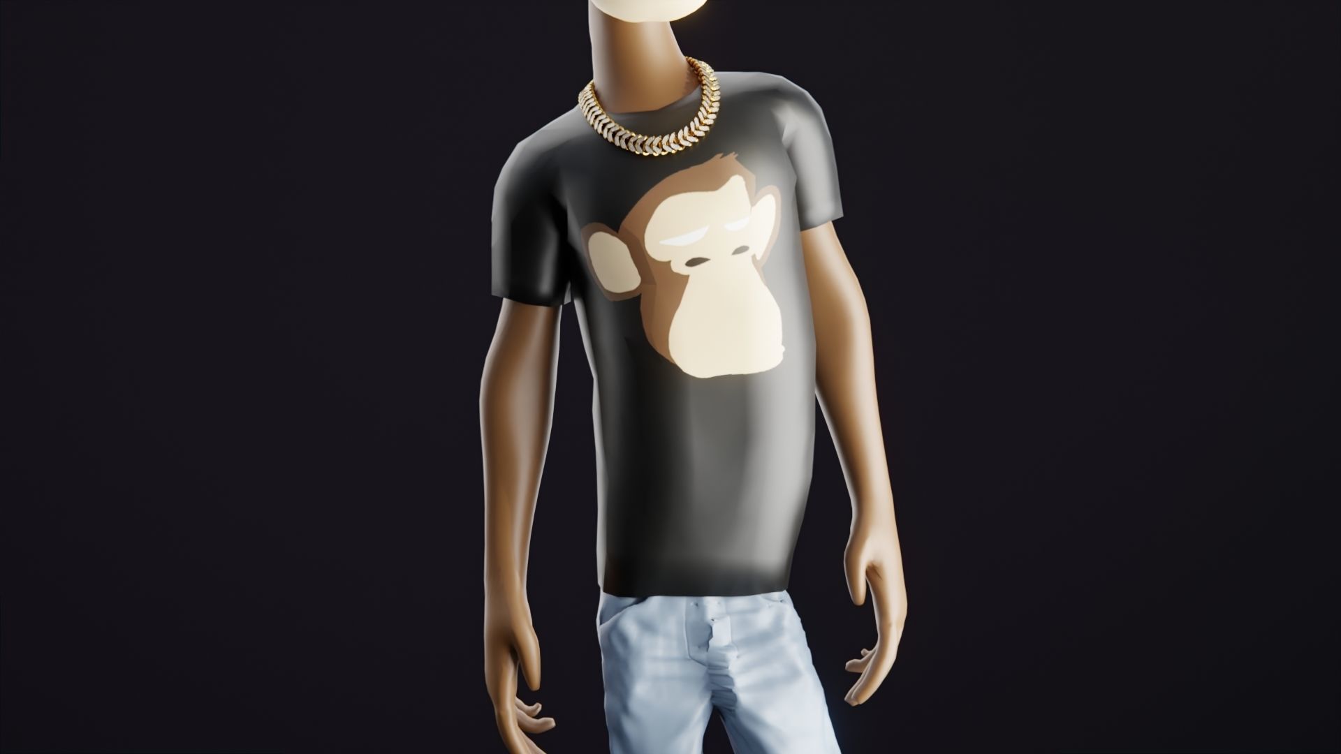 3D model NFT Ape with Clothes VR / AR / low-poly | CGTrader