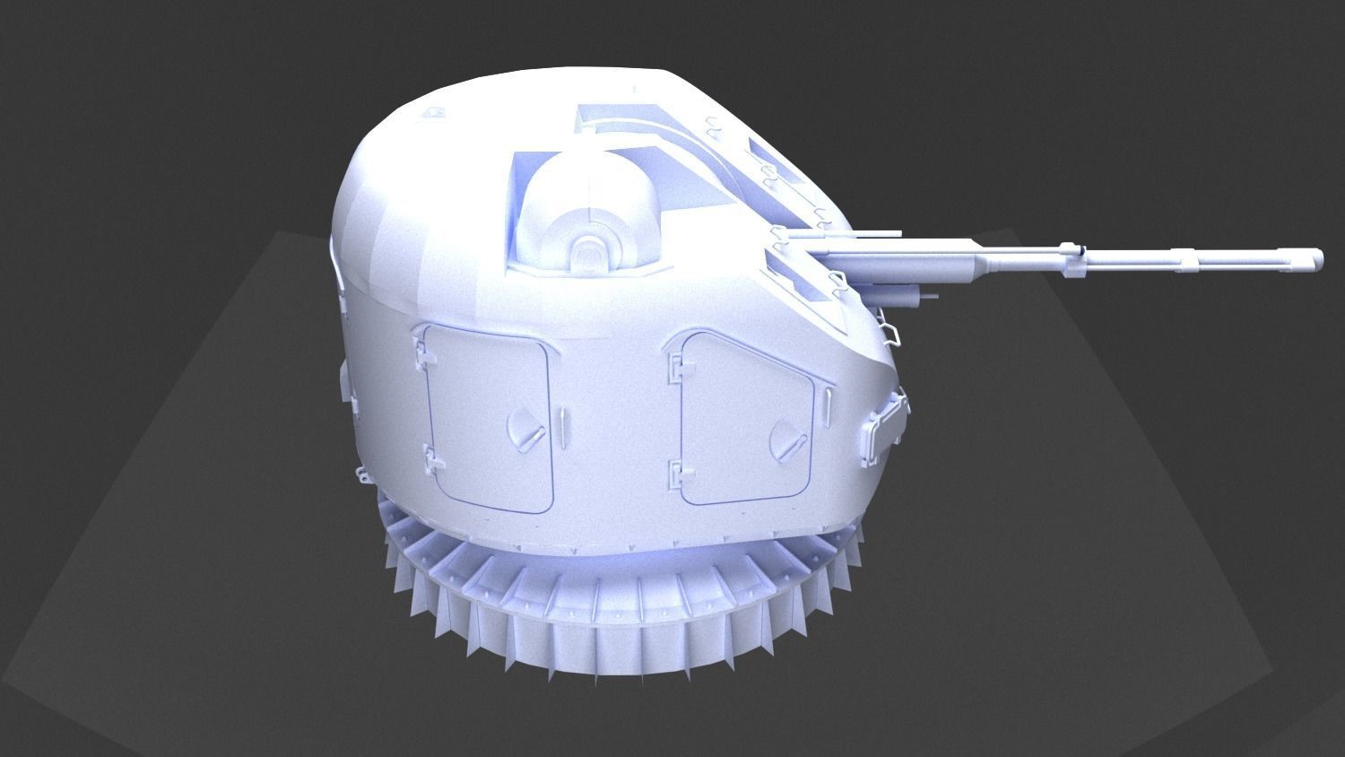 AK-176 naval gun turret 3D model | CGTrader