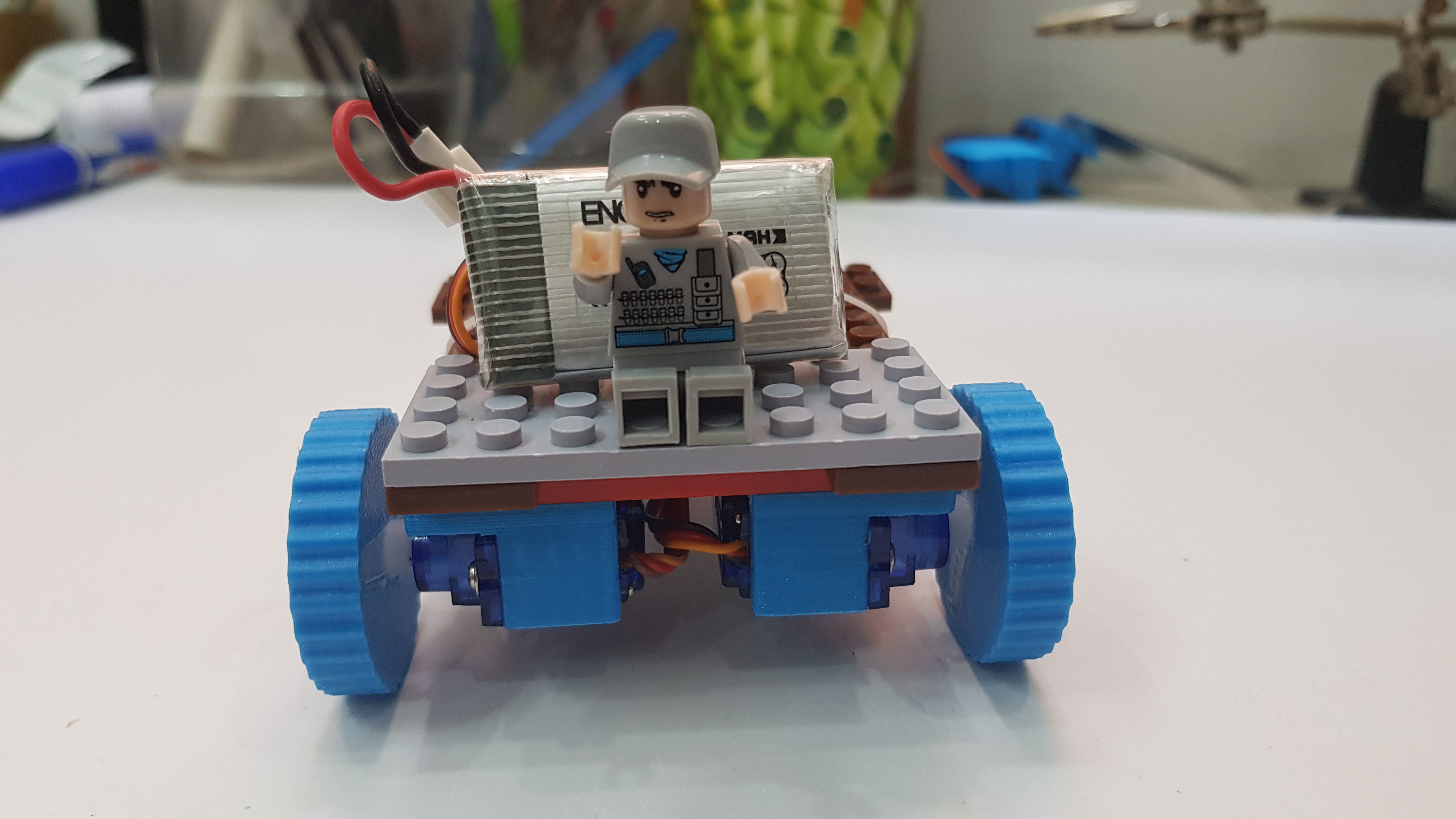 Lego robot - Lego servo mount and lego omnidirectional wheel 3D model ...