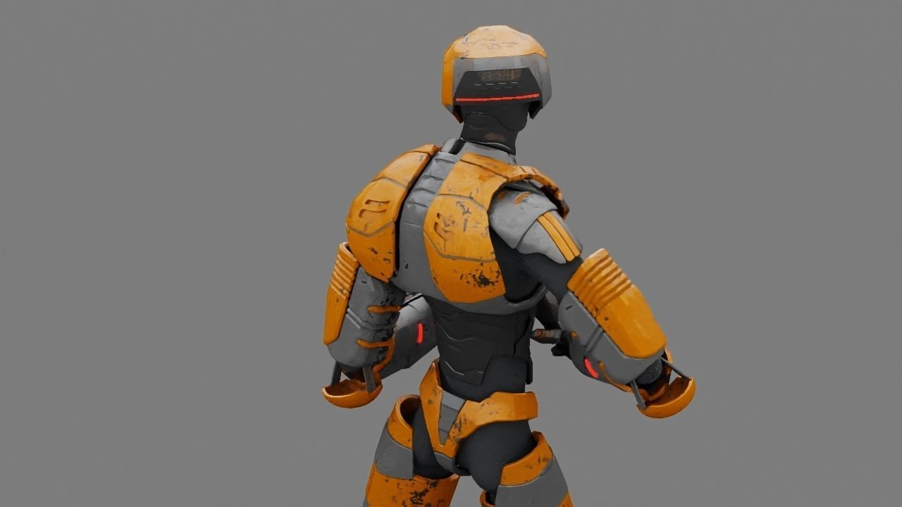 Alien Trooper rigged character 3D model rigged | CGTrader