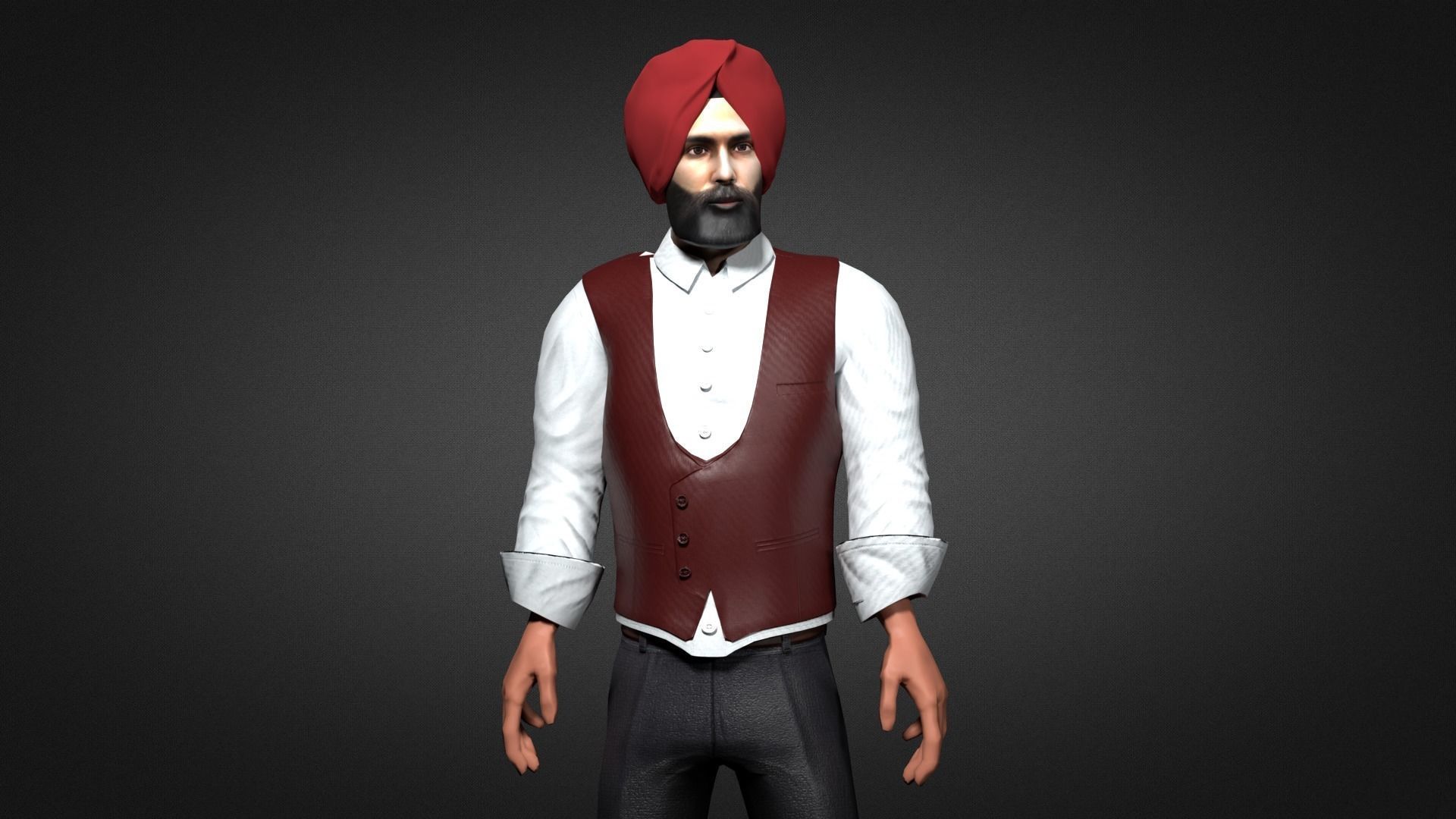 3D model Sikh Sardar ji 3D Character VR / AR / low-poly | CGTrader
