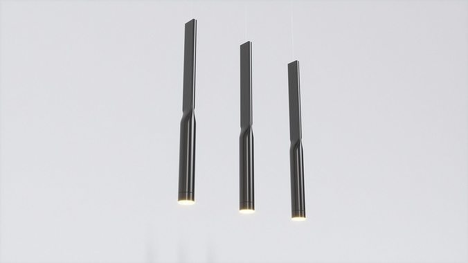 Futuristic Modern Pendant Light 02 3D model | CGTrader