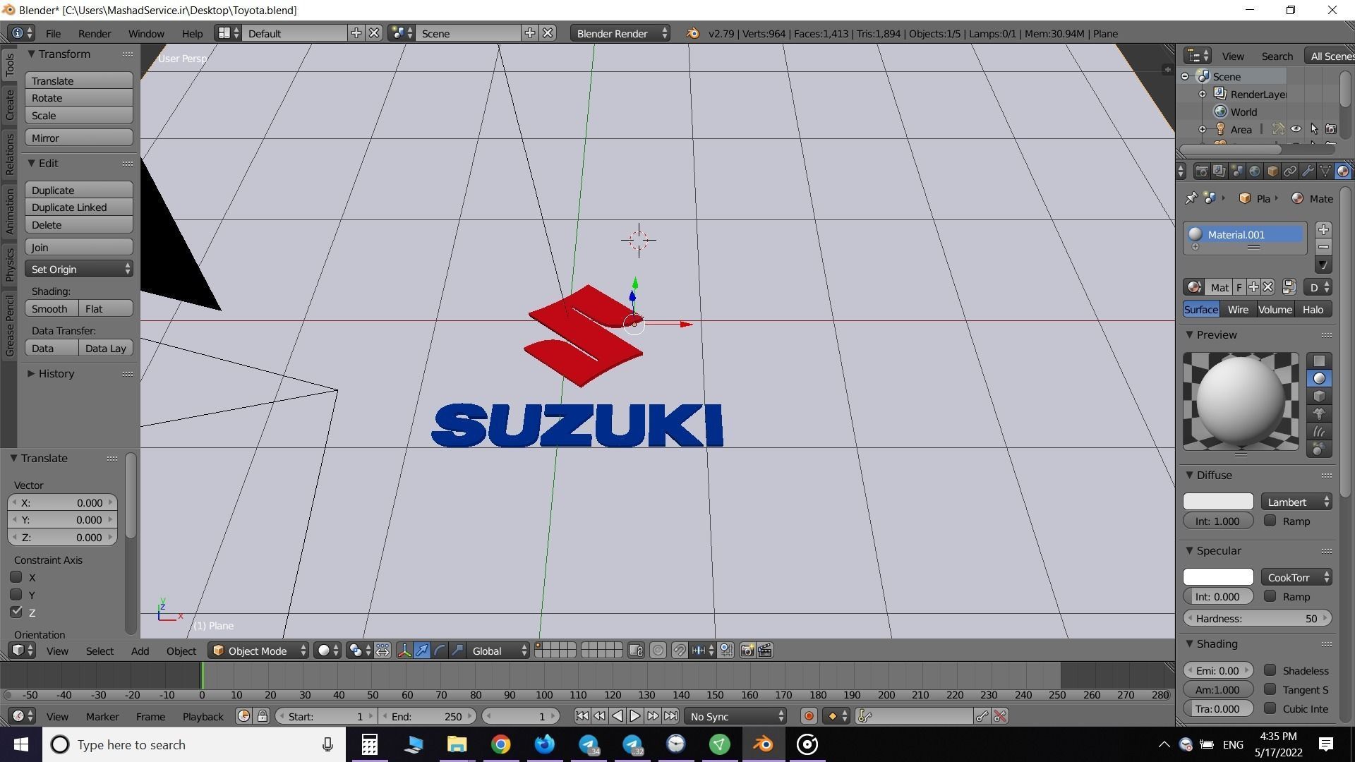 3D model Suzuki logo VR / AR / low-poly | CGTrader