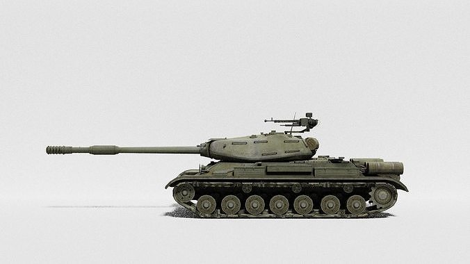 Military Tank Model High Poly With Cannon And Missile Rigged 3D model ...