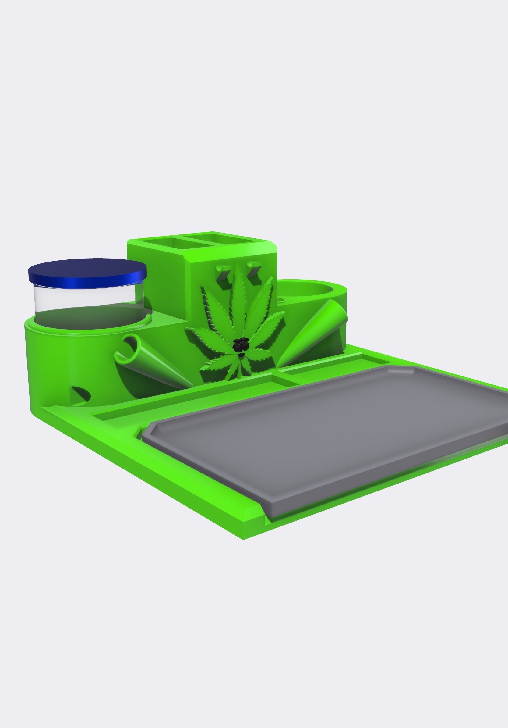 SMOKE BUDDY AND WEED STATION ORGANISER 3D model 3D printable | CGTrader