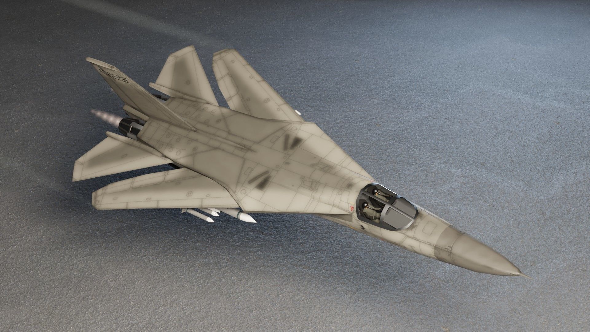 3D model General Dynamics F-111 Aardvark jet fighter VR / AR / low-poly ...