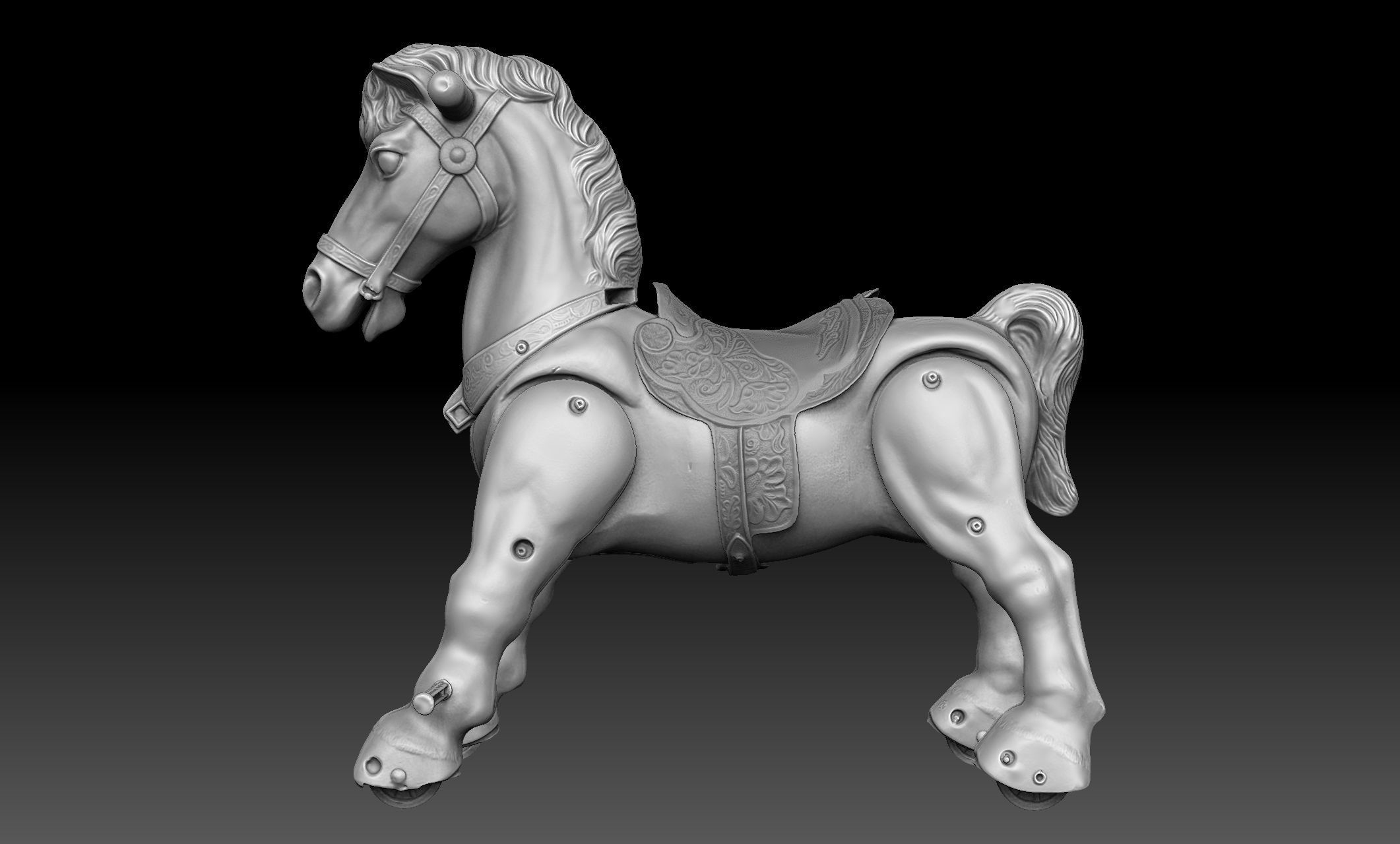 MARX MARVEL THE MUSTANG RIDING HORSE 3D model | CGTrader