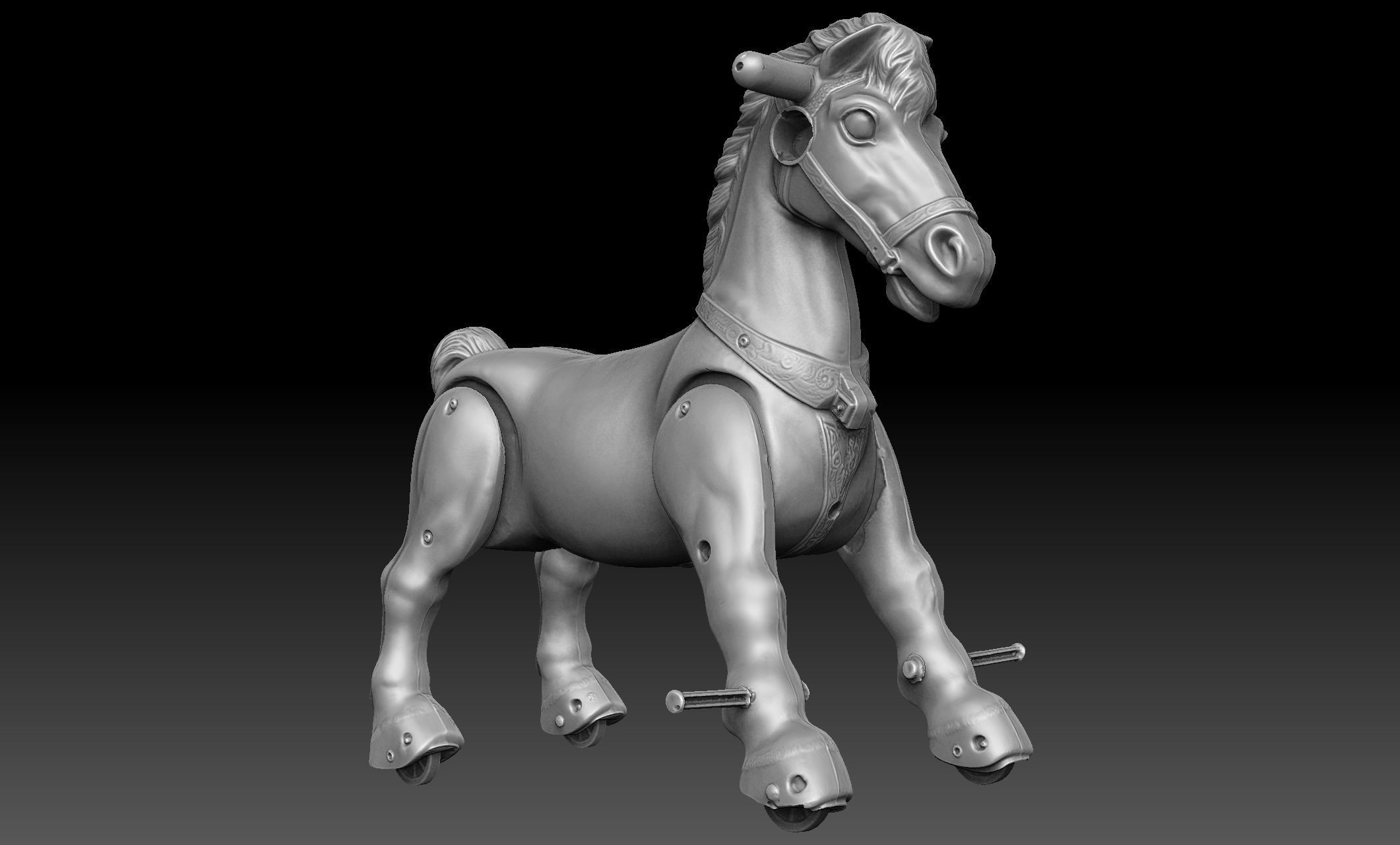 MARX MARVEL THE MUSTANG RIDING HORSE 3D model | CGTrader