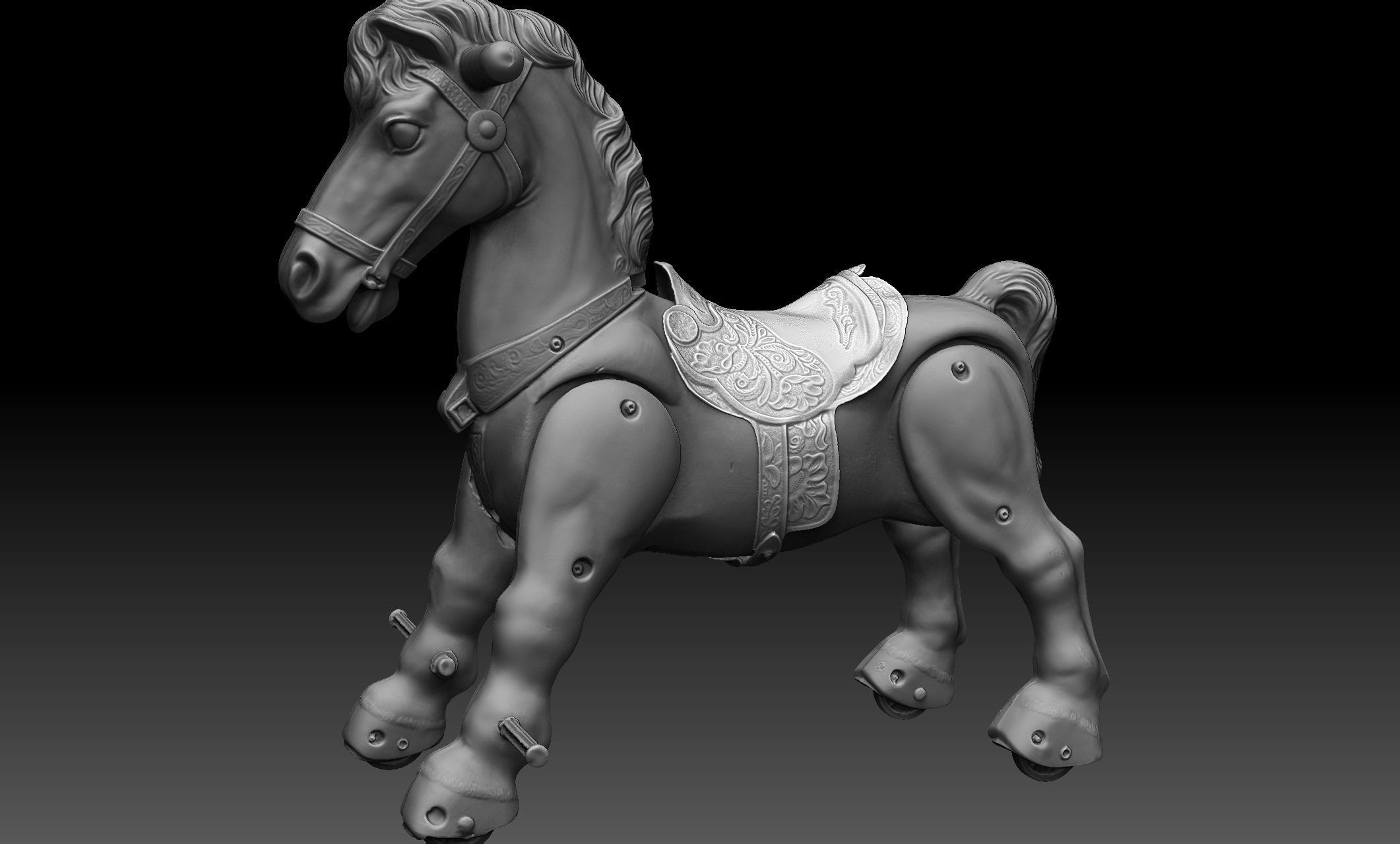 MARX MARVEL THE MUSTANG RIDING HORSE 3D model | CGTrader