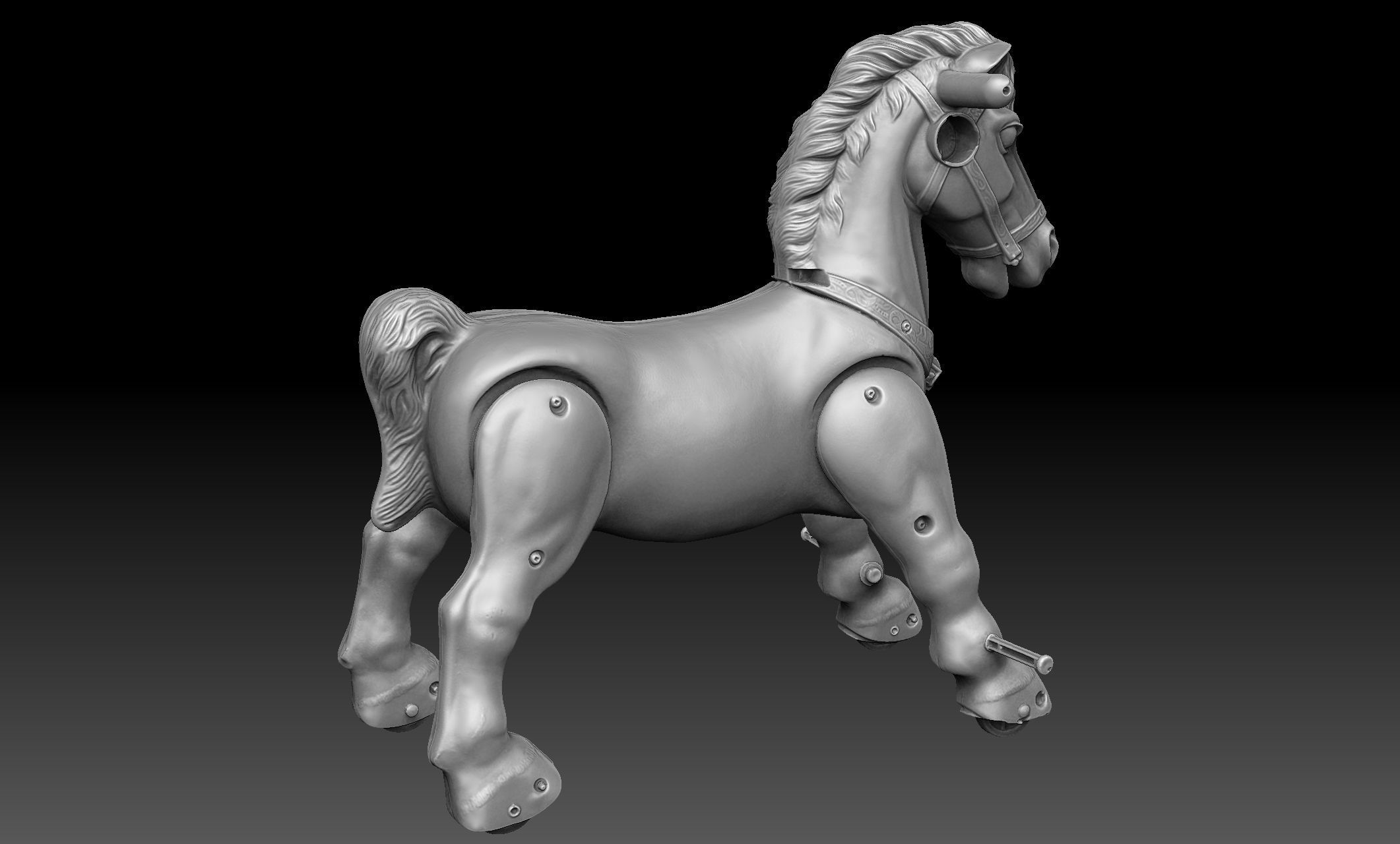 MARX MARVEL THE MUSTANG RIDING HORSE 3D model | CGTrader