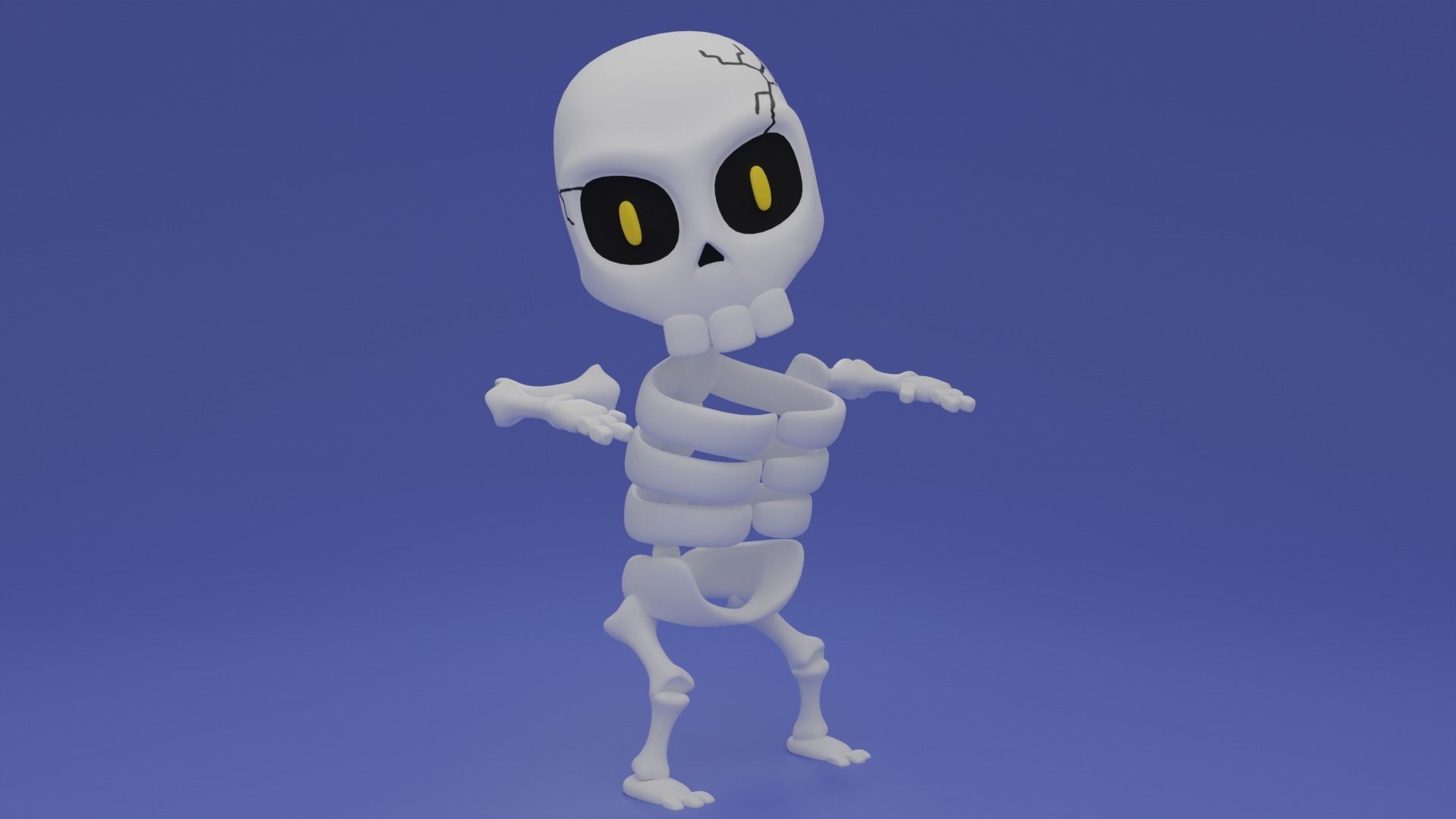 3D model Skeleton Chibi Cute VR / AR / low-poly | CGTrader