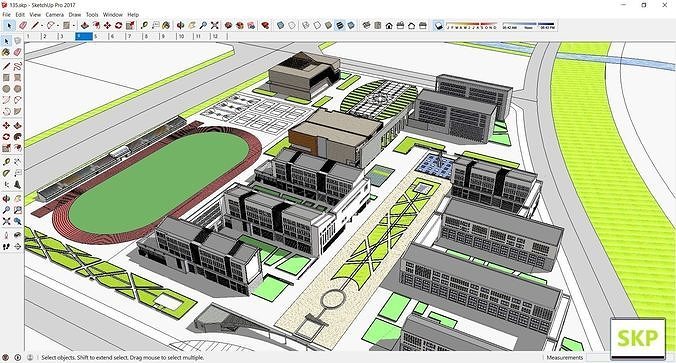 Sketchup School and University 135 3D model | CGTrader
