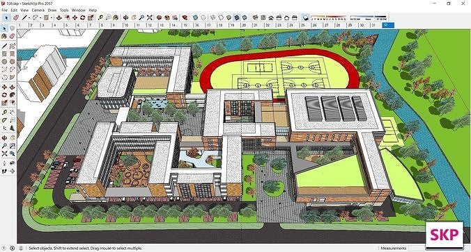 Sketchup School and University 136 3D model | CGTrader