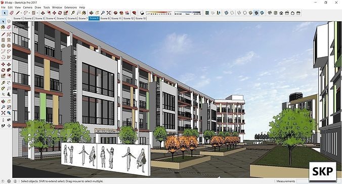 Sketchup School and University B9 3D model | CGTrader