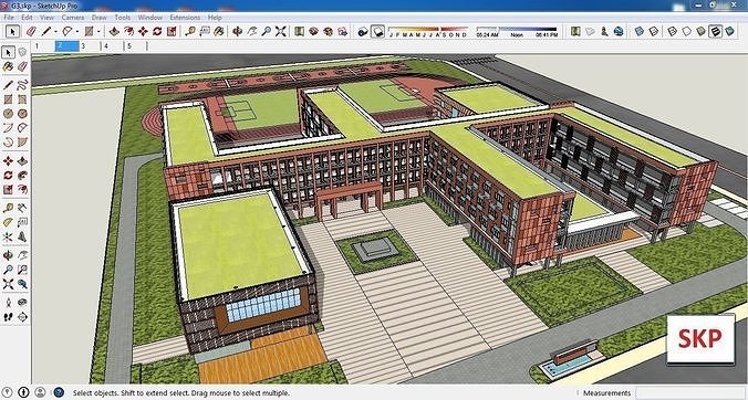 Sketchup School and University G3 3D model | CGTrader