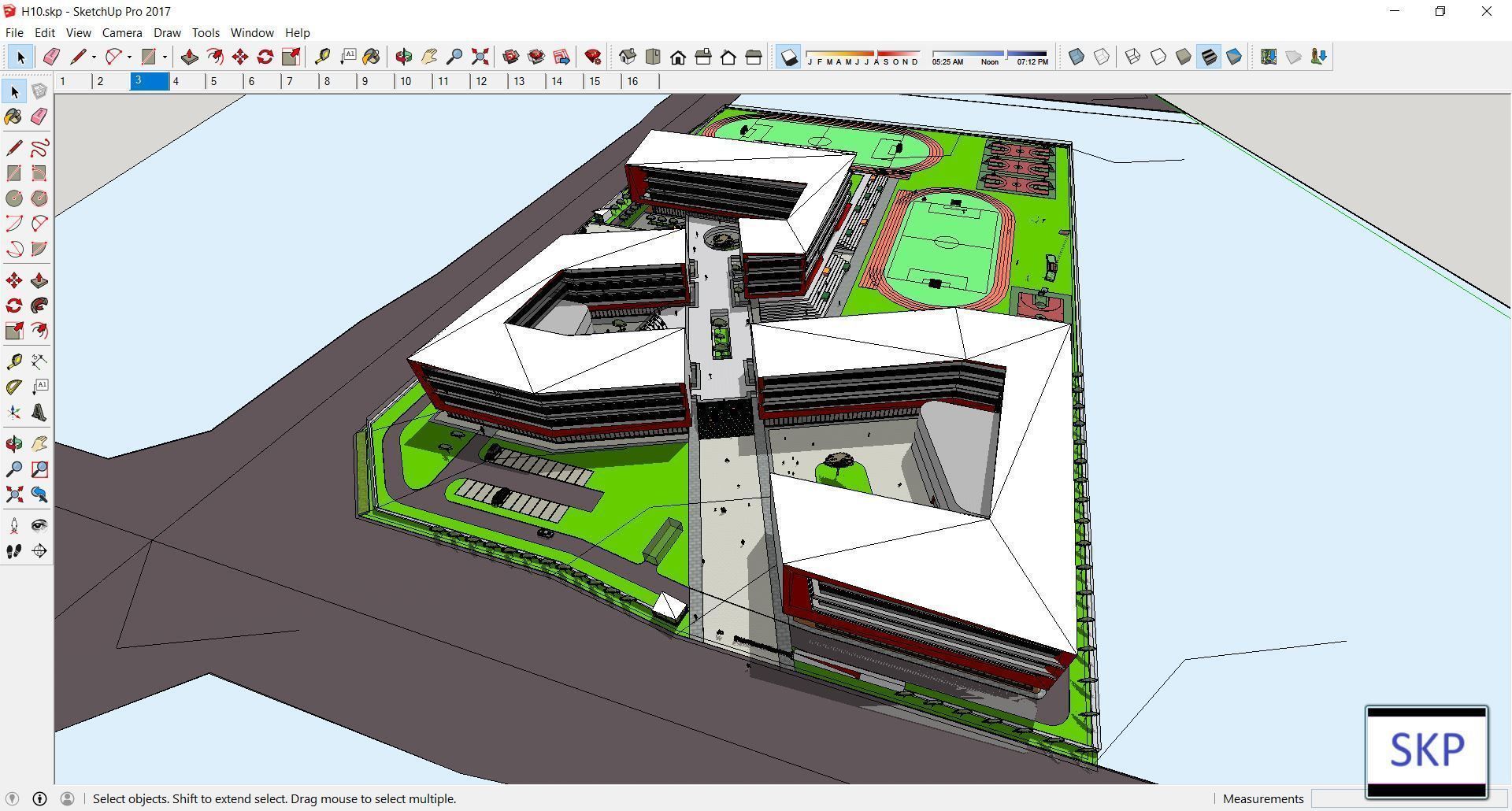 Sketchup School and University H10 3D model | CGTrader