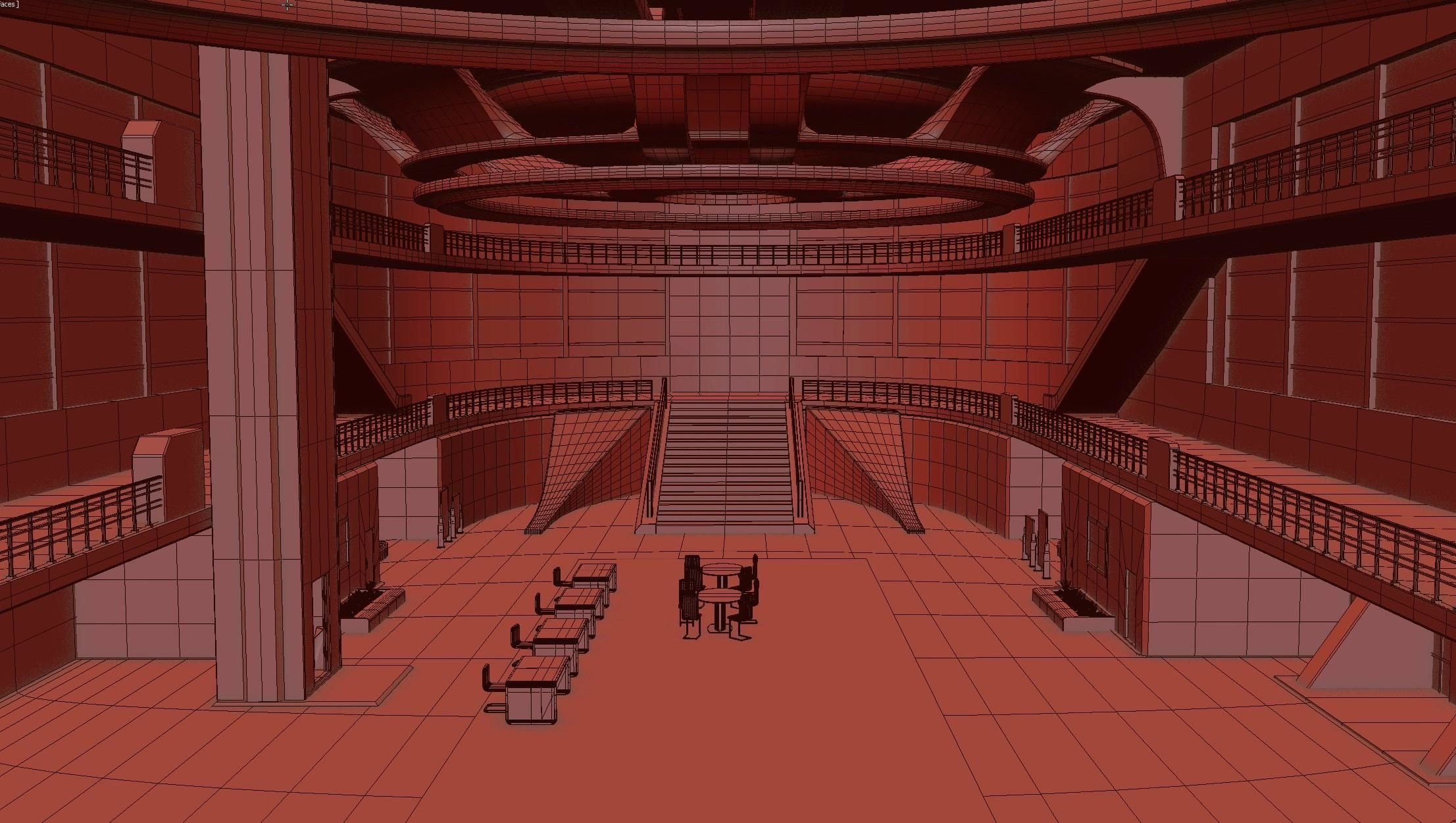 Modern Convention Center Interior 3D model | CGTrader