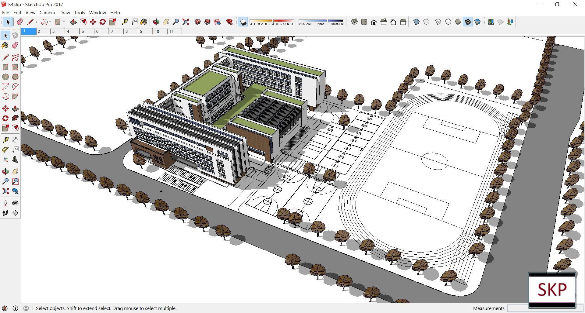 Sketchup School and University K4 3D model | CGTrader